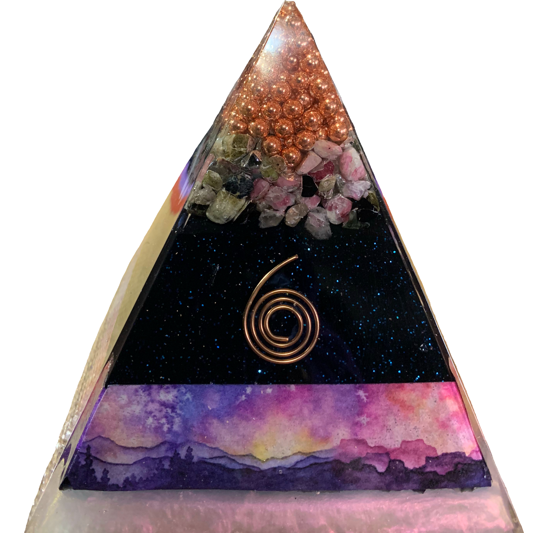 Twilight Vision Orgone Pyramid – Shungite Activated – The Purple EcoVillage